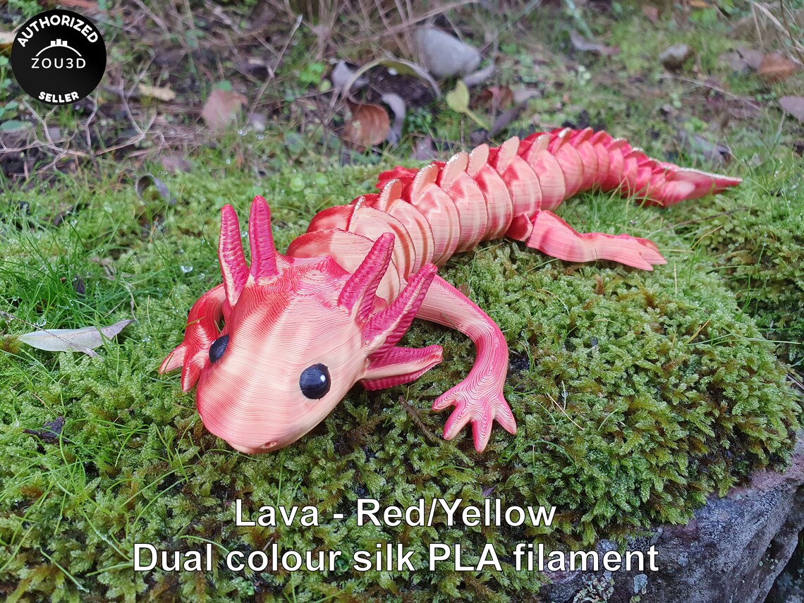 Cute Adult Axolotl Articulated Flexible 3D Print - Etsy