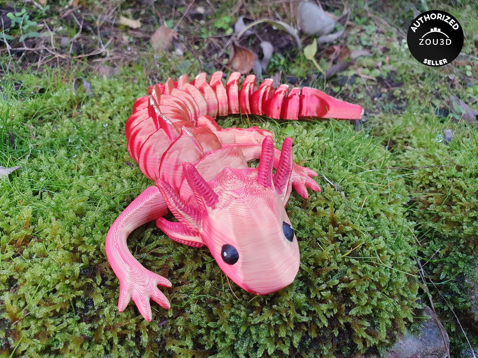 Cute Adult Axolotl Articulated Flexible 3D Print - Etsy