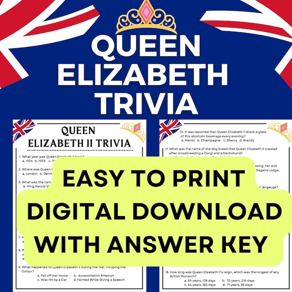 Queen Elizabeth Ii - Etsy