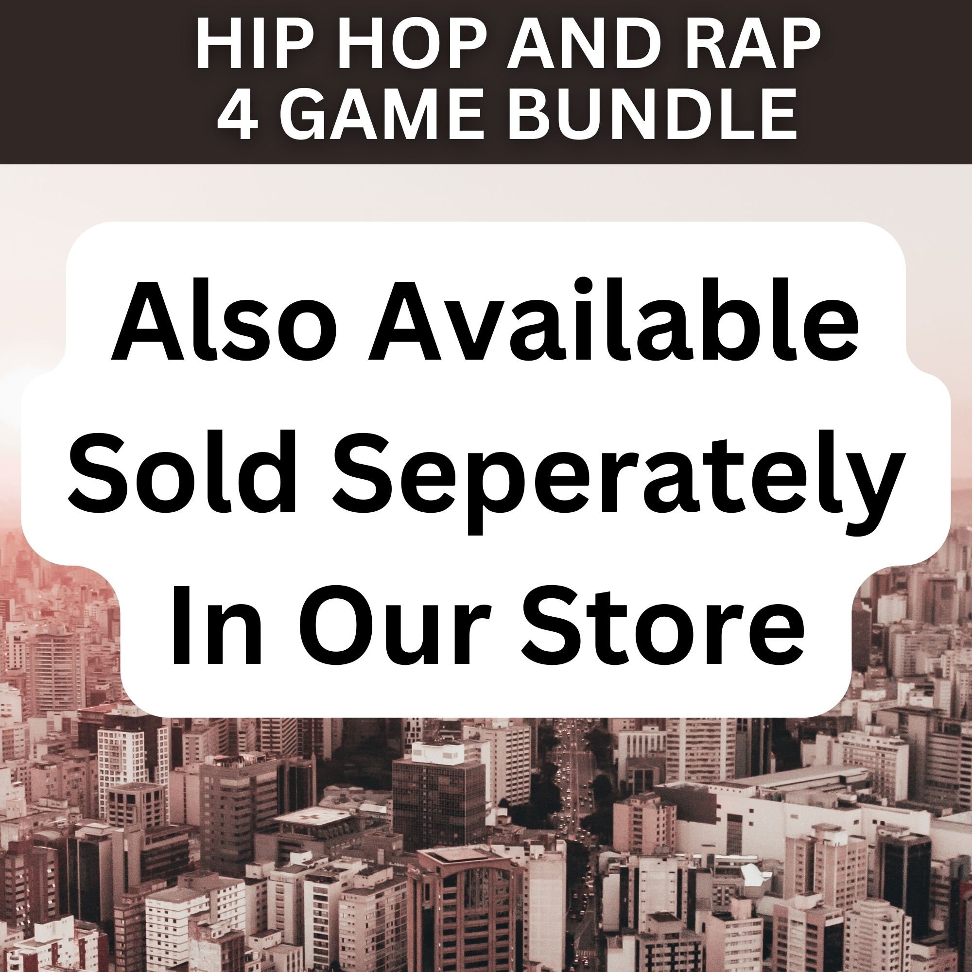 Hip Hop and Rap Game Bundle! 4 Games Include Trivia, Name Game, Finish ...