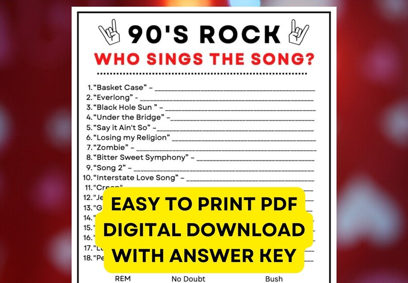 Ultimate Rock Music Bundle - 70s, 80s, 90s, Classic Rock Trivia, Finish ...