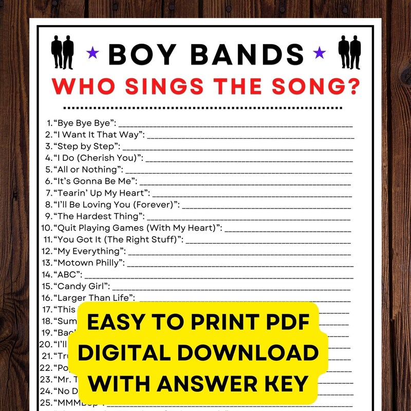 Boy Band - Etsy