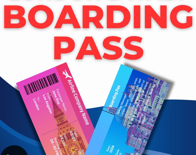 2-in-1 Travel Gift - LONDON Boarding Pass - ITALY Boarding Pass ...