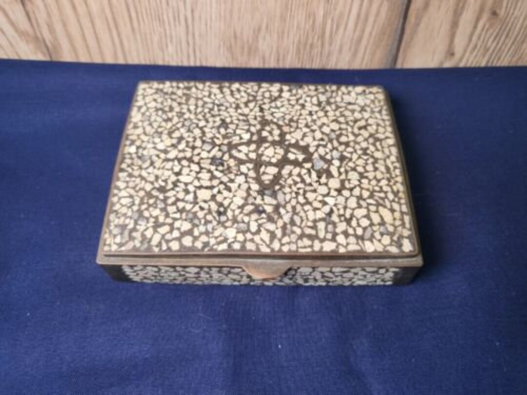 Brass Mosaic Tile Box Indian Antique Vintage Trinket Box - Etsy