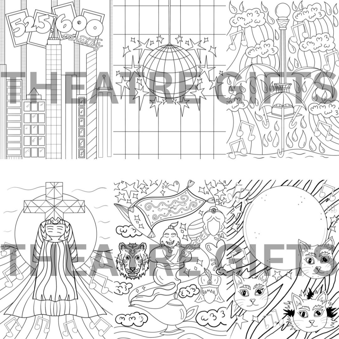 Musical Theatre Colouring Book Volume 2 - Etsy