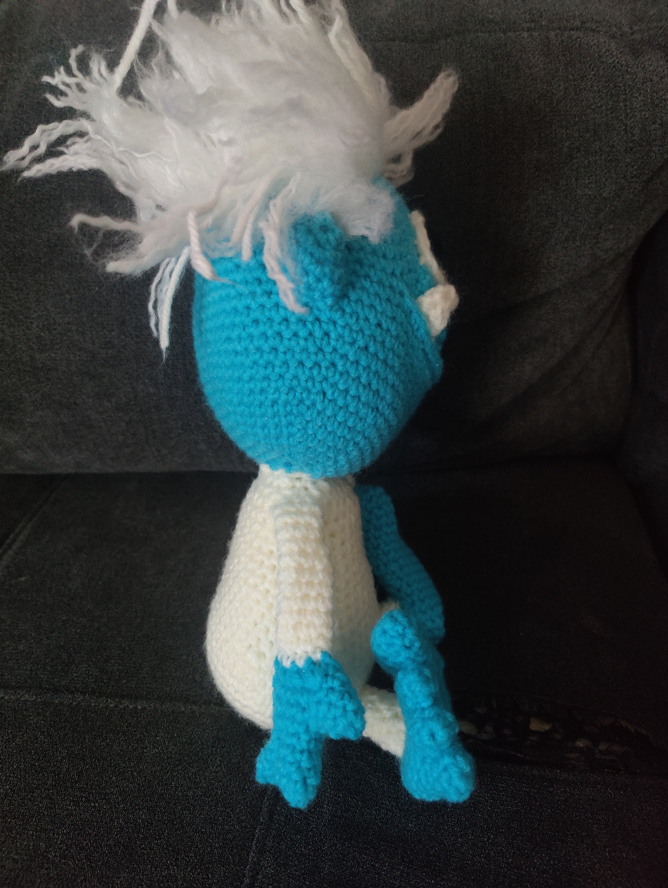 Crocheted Blue/white Monster Troll - Etsy