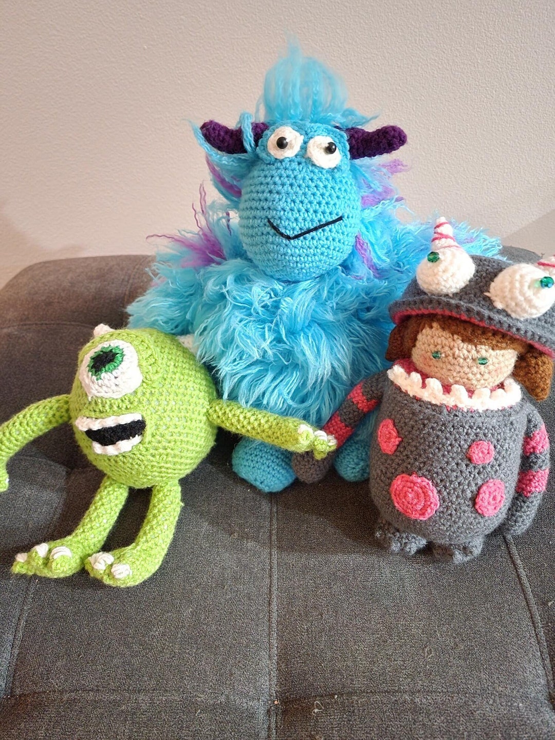 Crocheted Monsters Inc. Character Set - Etsy