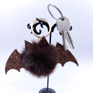 Cute Fuzzy Bat Keychain Gothic Purse Charm A Must-have Witchy Accessory ...