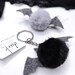 Mini Fuzzy Soft Bat Keychain 3"x1" Purse Charm - Gothic Witchy ...