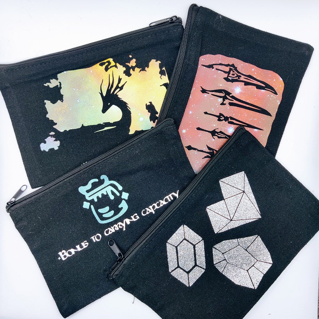 Dragon Bag, Swords Pouch, Fantasy Makeup Bag, Carry Weight Bonus ...