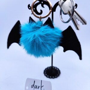Cute Fuzzy Bat Keychain Gothic Purse Charm A Must-have Witchy Accessory ...