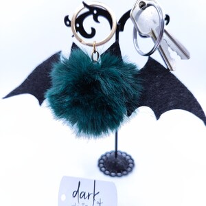 Cute Fuzzy Bat Keychain Gothic Purse Charm A Must-have Witchy Accessory ...