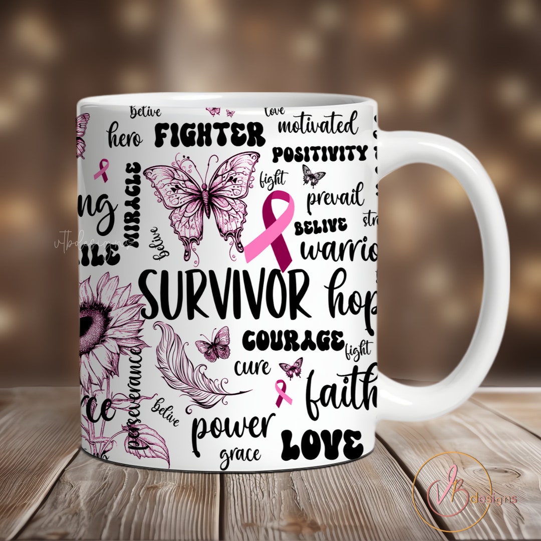 Cancer Mug Sublimation Design, 11 Oz Mug Wrap, 15 Oz Mug Wrap ...