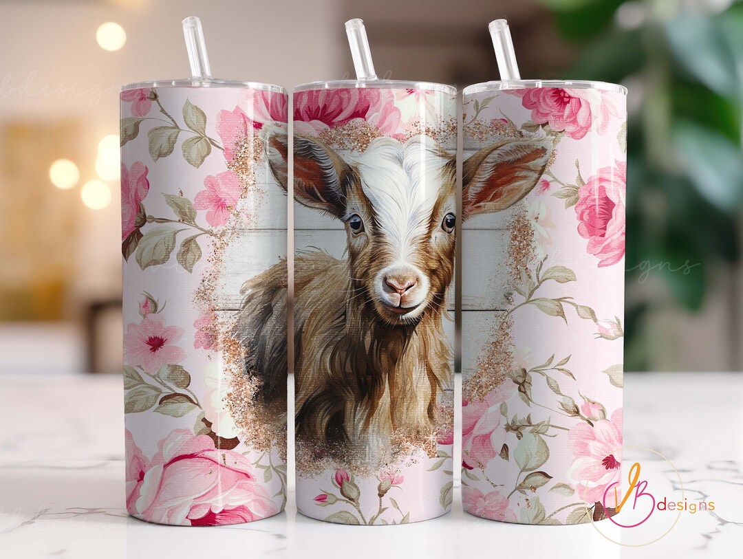 Goat Tumbler Wrap PNG 20 Oz Skinny Tumbler Sublimation Designs Digital ...