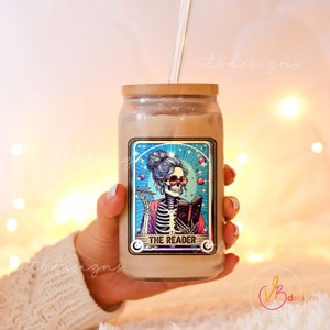 The Reader Tarot Card PNG, Sarcastic Skeleton Sublimation Design, Funny ...