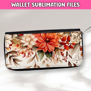 29 Floral Wallet Sublimation PNG Bundle, Size 8x3.5, Wallet Templete ...