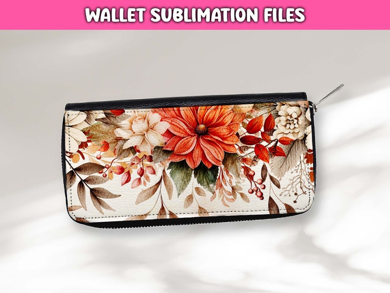 29 Floral Wallet Sublimation PNG Bundle, Size 8x3.5, Wallet Templete ...