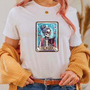The Reader Tarot Card PNG, Sarcastic Skeleton Sublimation Design, Funny ...