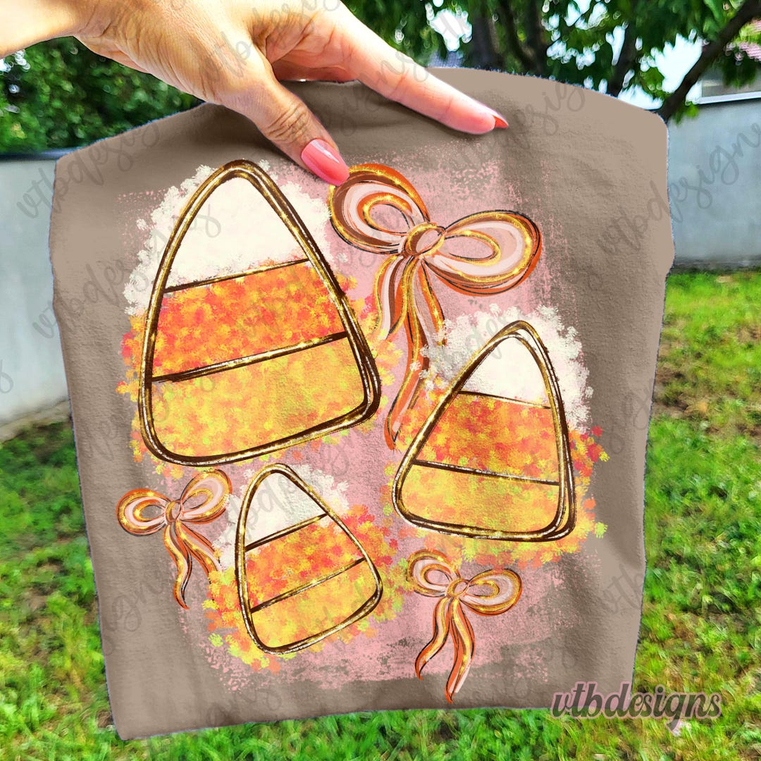 Preppy Candy Corn PNG Hand Drawn Brushstroke Png, Doodle Png, Fall Png ...