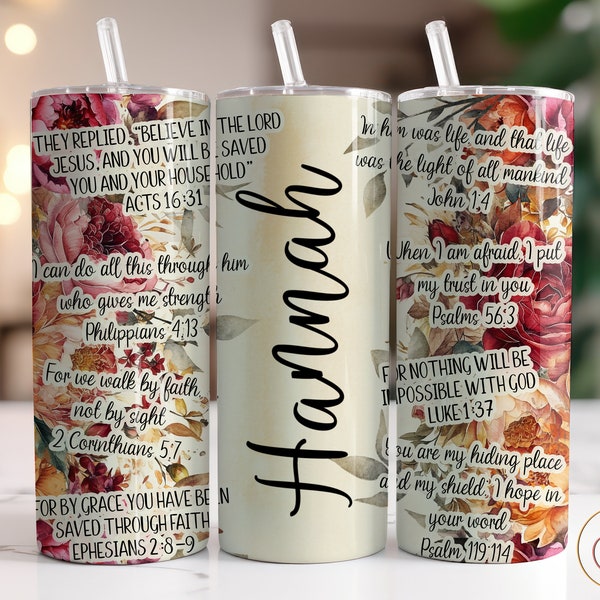 Bible Verse Tumbler - Etsy