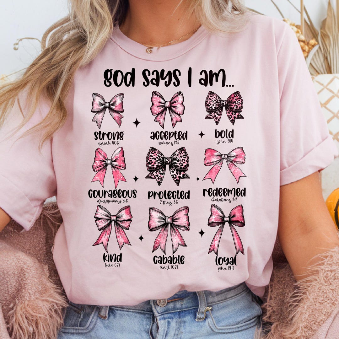 God Says I Am Coquette PNG, Pink Coquette Bows Png, Jesus Png, Bible ...