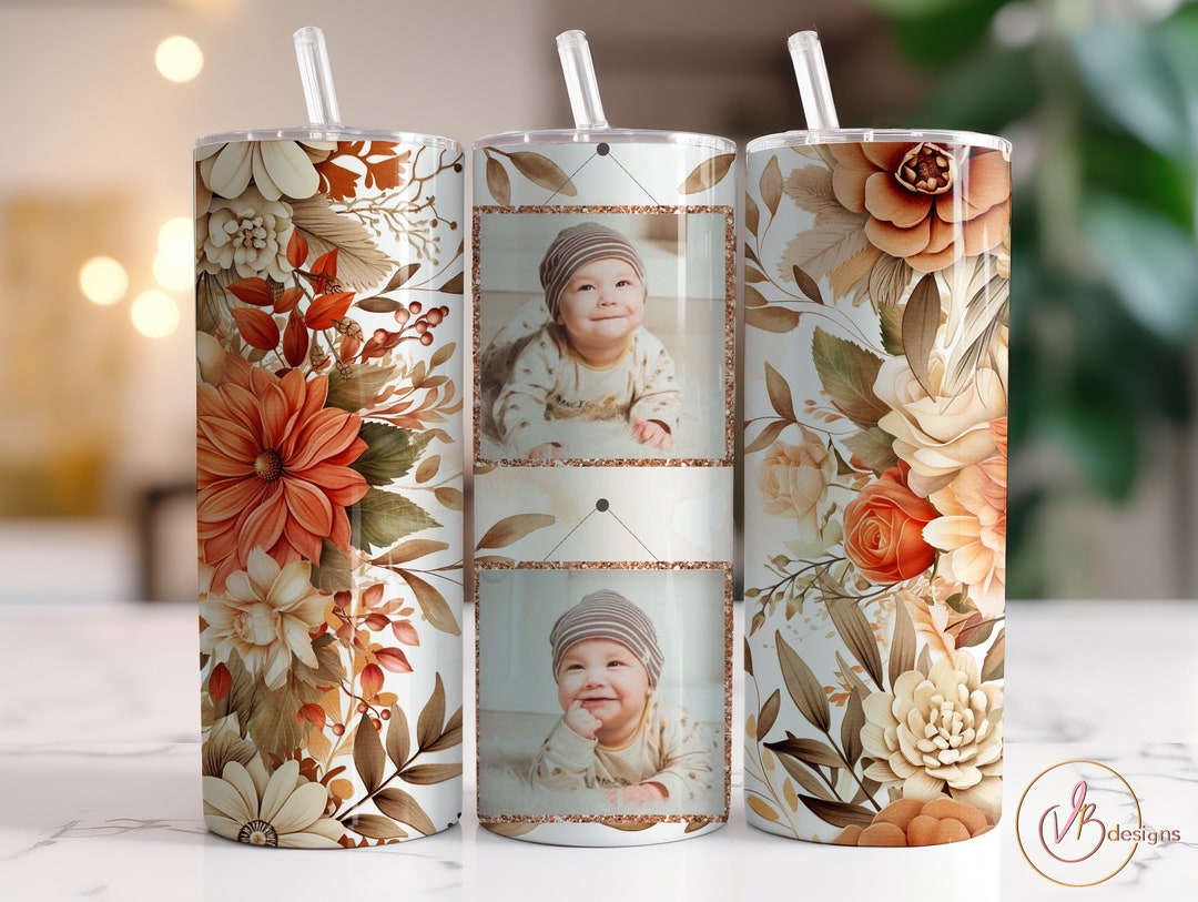 Picture Tumbler Wrap PNG, 20oz Skinny Tumbler Sublimation Designs ...