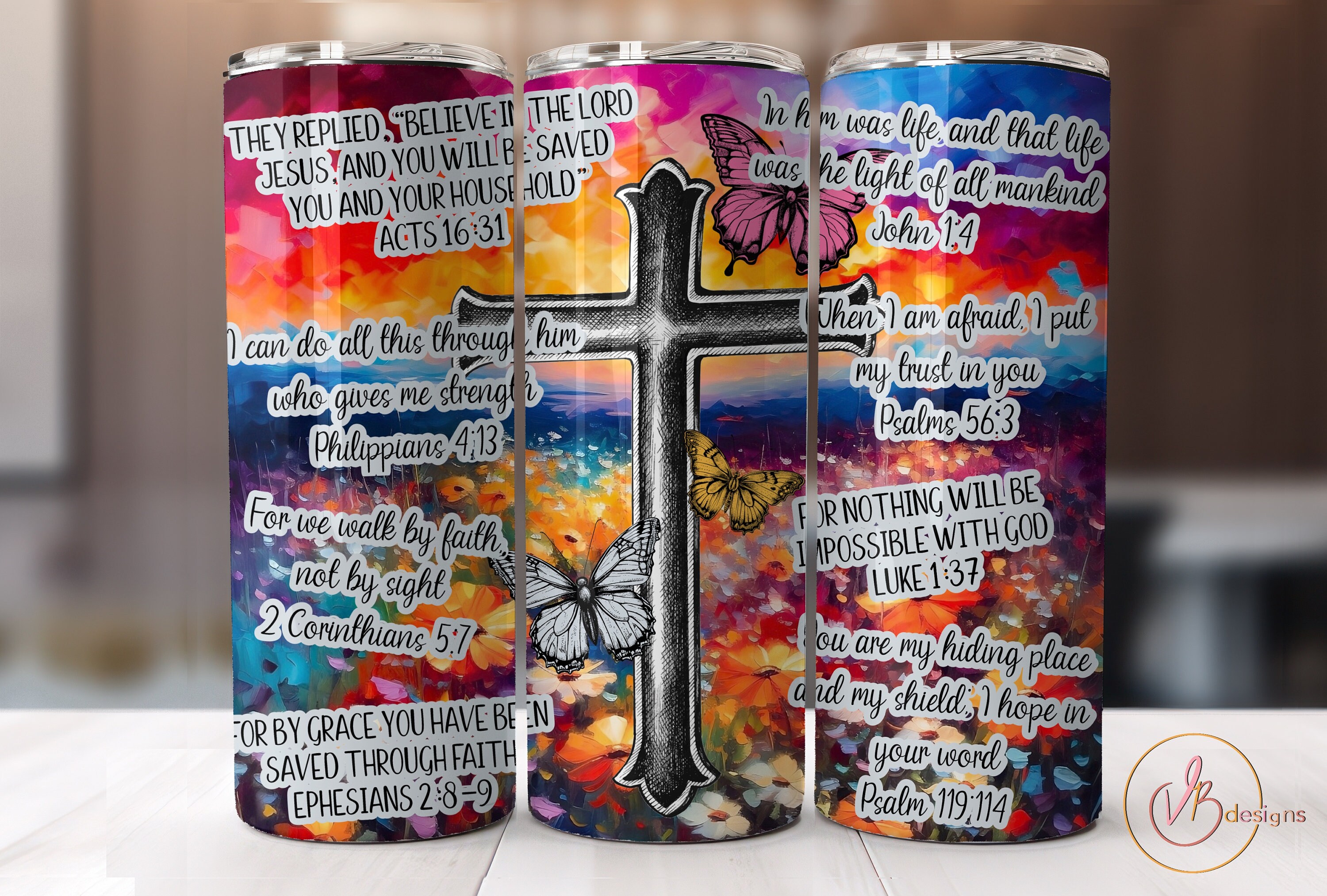 Bible Verses 20 Oz Skinny Tumbler Christian Tumbler Wrap - Etsy