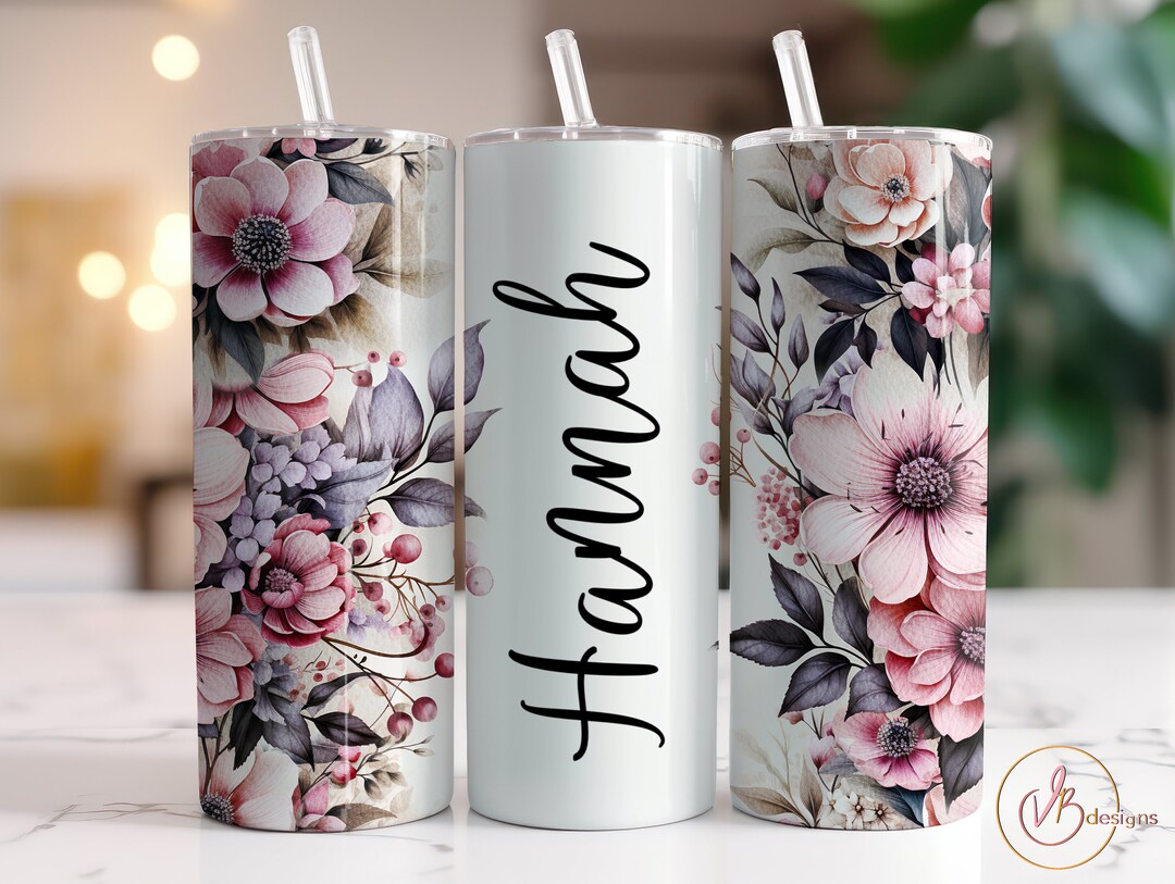 Add Your Own Name Tumbler Wrap PNG, 20oz Skinny Tumbler Sublimation ...