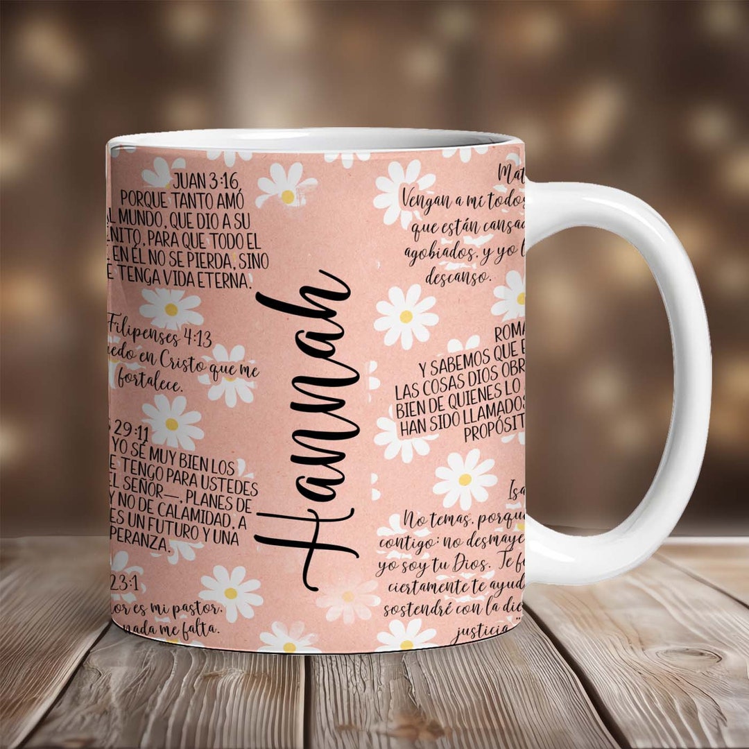 Spanish Christian Mug Sublimation Design, Spanish Bible Verse Mug Wrap ...