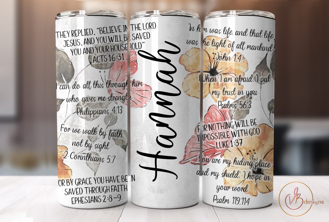 Bible Verses 20 Oz Skinny Tumbler Affirmations Tumbler, Christian ...