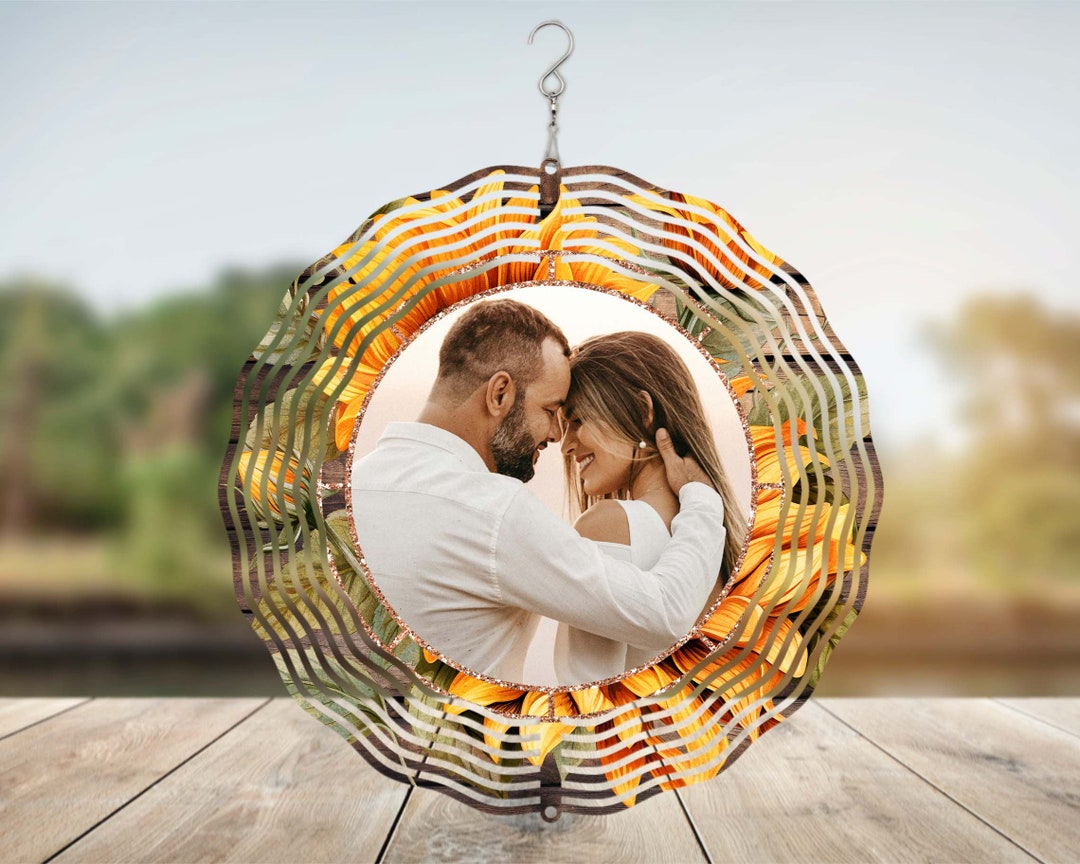 Add Photo Wind Spinner Sublimation Design Template, 10inch Round Wind ...