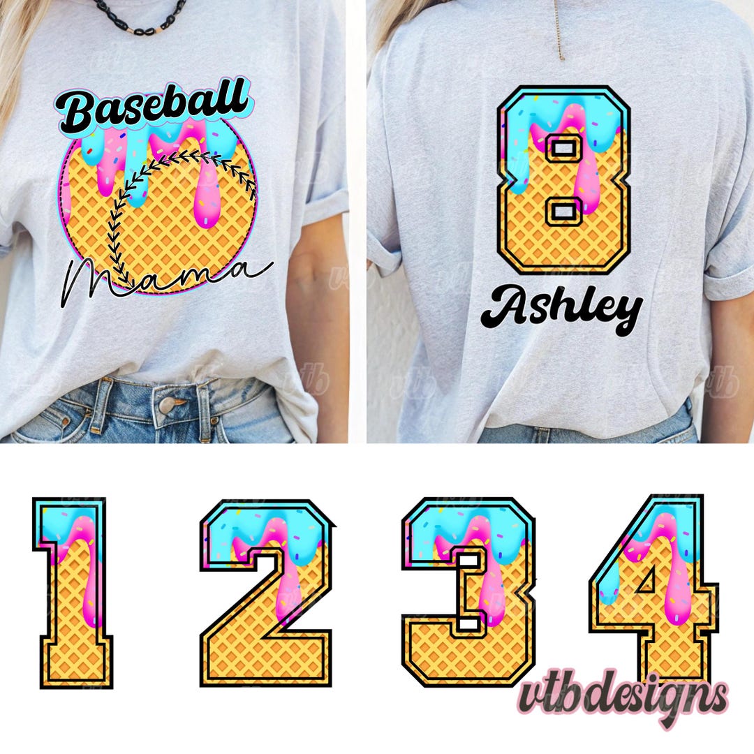 Baseball Mama Drip Png, Custom Jersey Number Baseball Drip Png ...