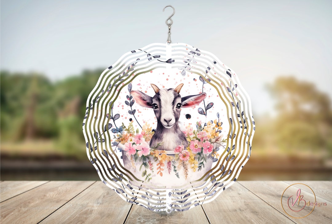 Goats Wind Spinner Sublimation Design Template, 10inch Round Wind ...