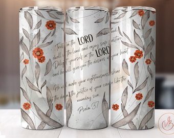 Bible Verses 20 Oz Skinny Tumbler Christian Tumbler Wrap Affirmations ...