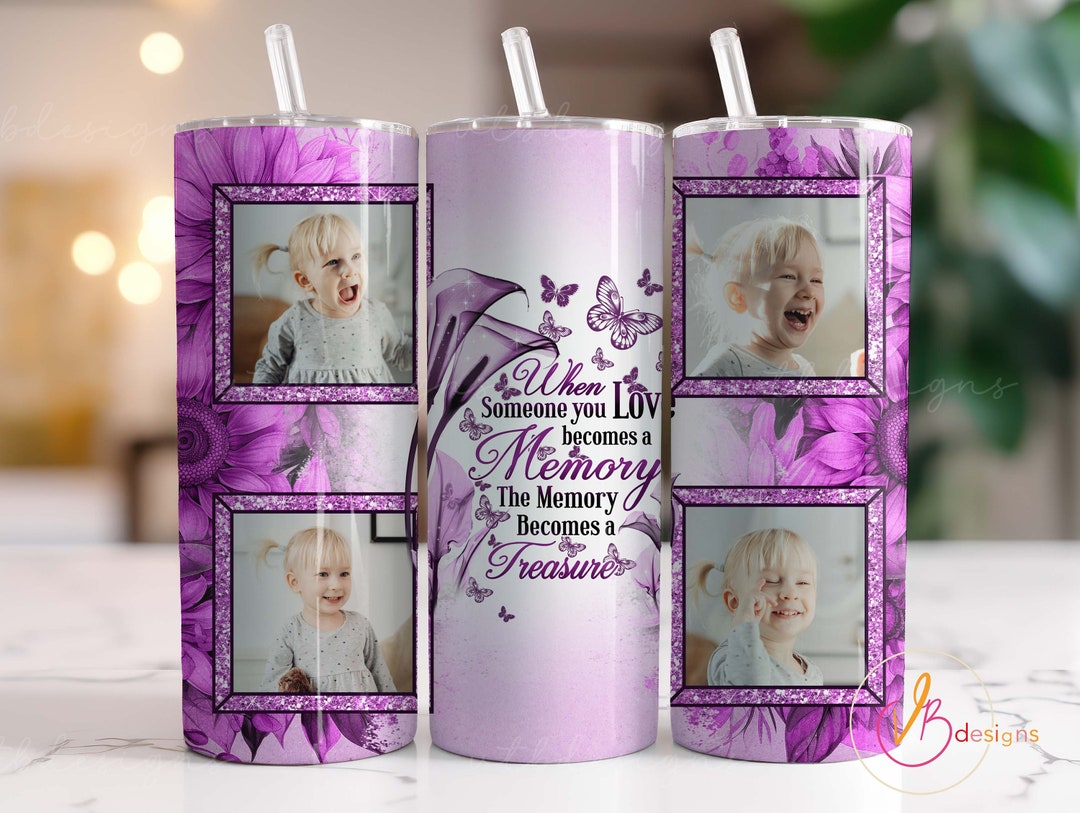 Photo Memorial Tumbler Wrap, Child Memorial Sublimation Tumbler Designs ...