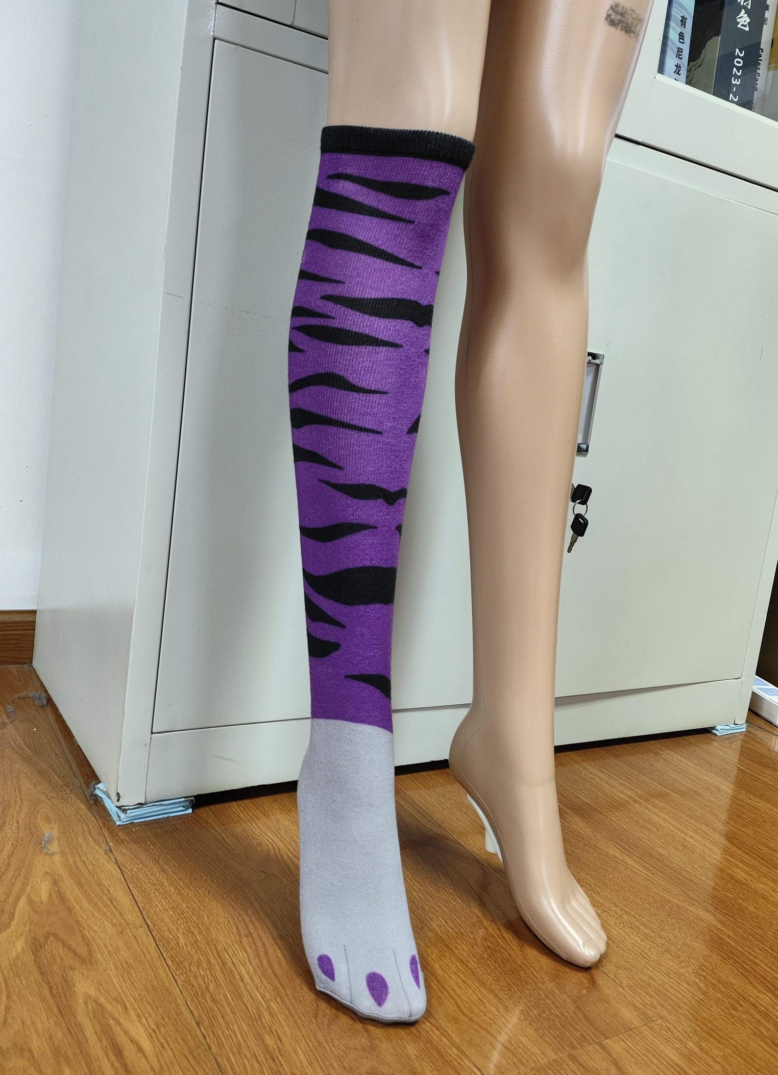 Glamrock Wolf Girl Knee-high Paw Socks - Etsy