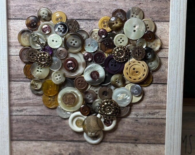 Button Art Heart - Etsy