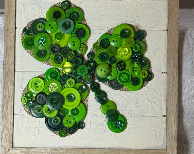 Button Art Shamrock - Etsy