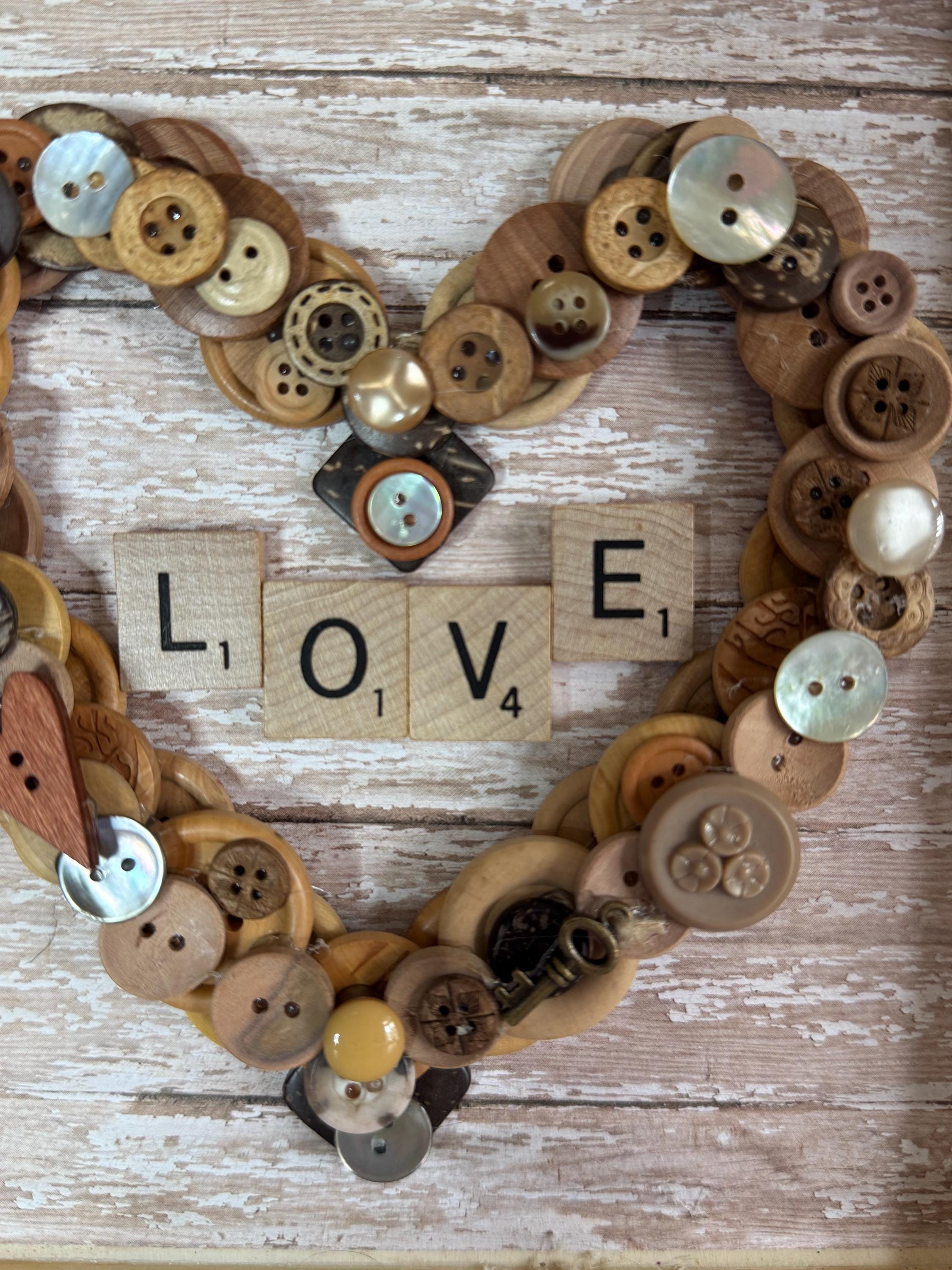Button Art Heart - Etsy