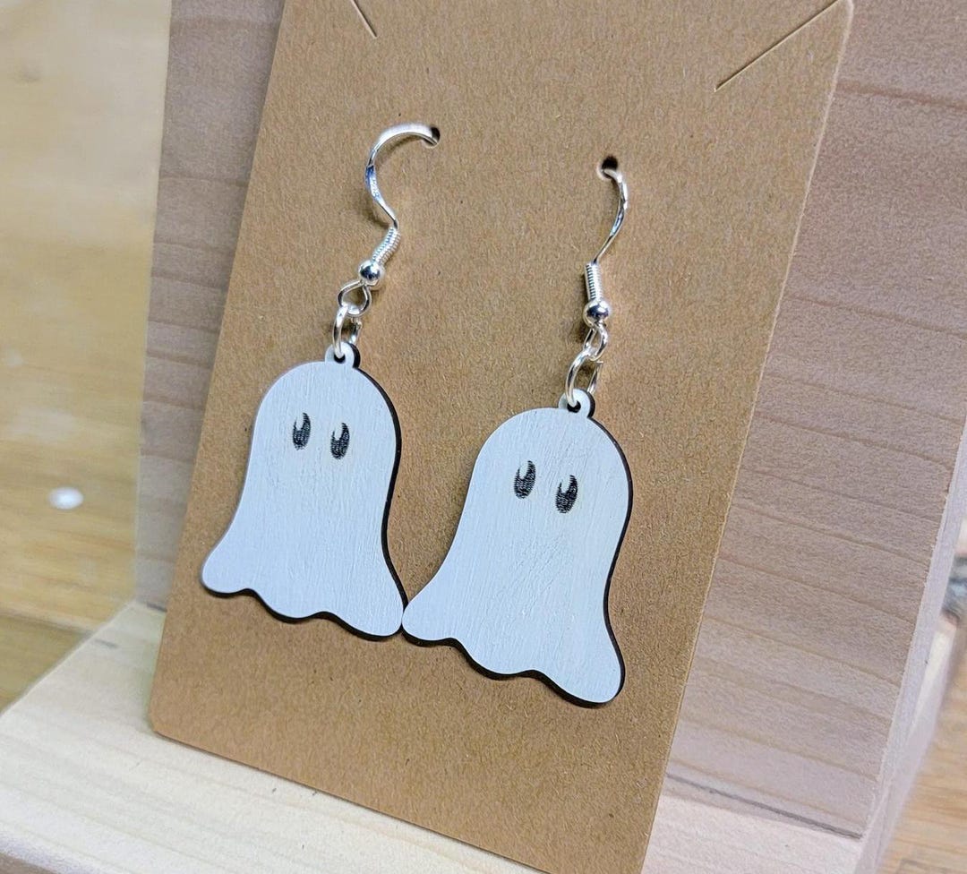 Ghost Earring SVG PDF Laser Cut File Digital Download - Etsy