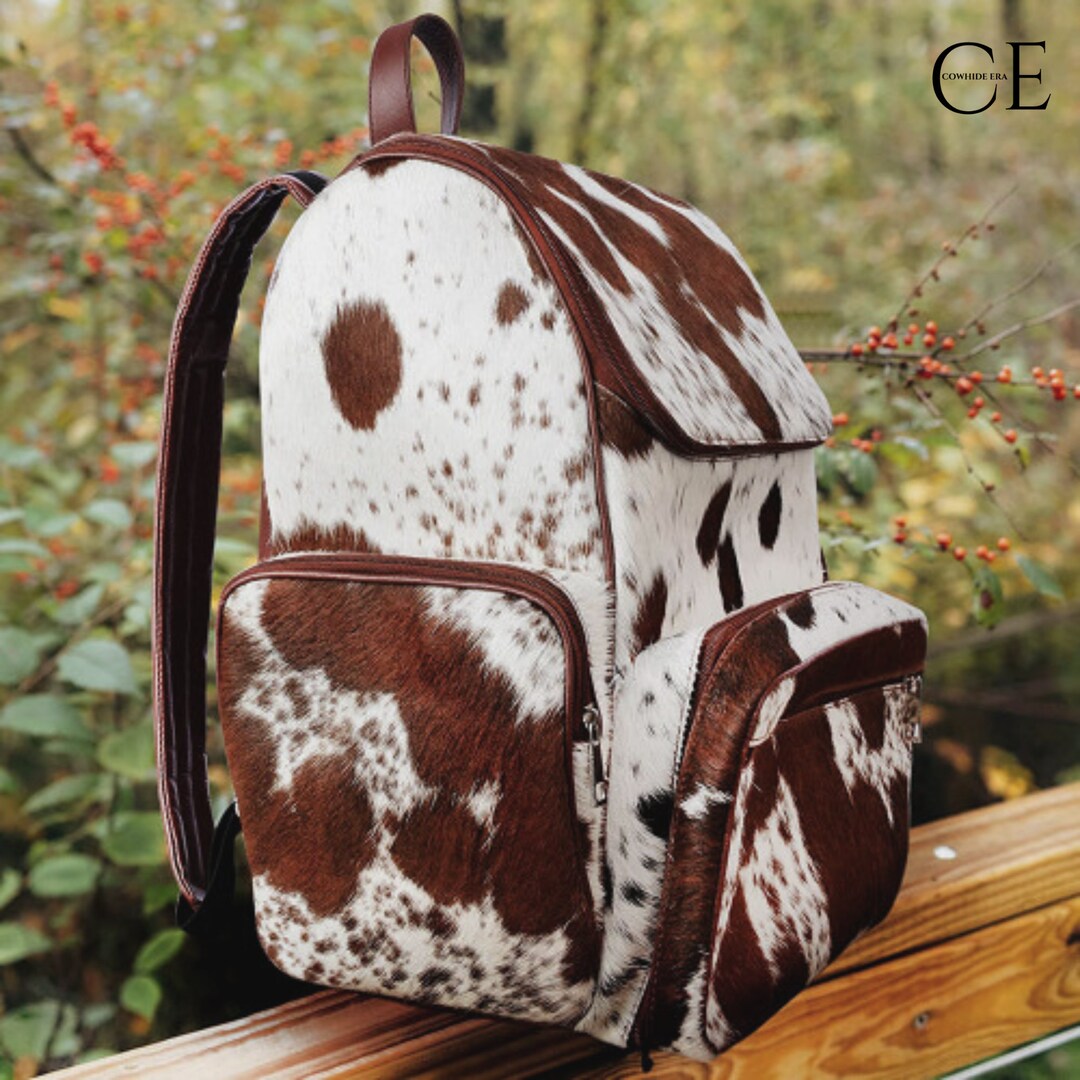 Natural Cowhide Diaper Backpack Bag Real Cowhide Backpack - Etsy Australia