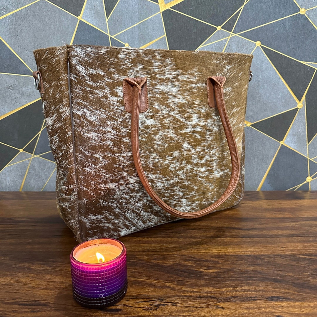 Cowhide Tote Bag Cowhide Tote Purse Bag Cowhide Hair-on - Etsy
