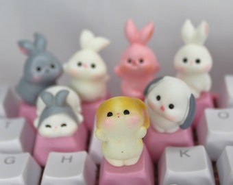 Kawaii Character Keycaps, Animal Keycaps, Cute Keycaps 1pc - Etsy
