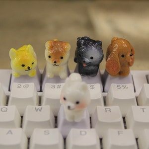 Kawaii Choose Your Dog Keycaps, Pomeranian Keycaps, Maltese Keycap ...