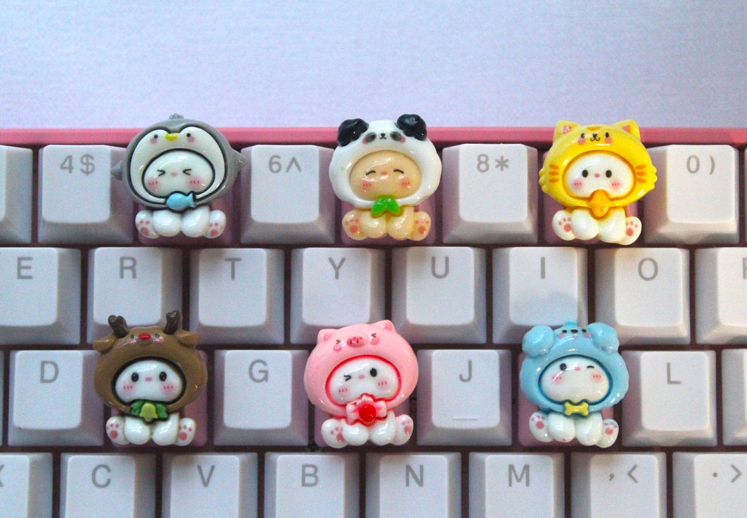 Kawaii Cat Keycaps, Animal Keycaps, Cute Keycaps - 1pc - Etsy