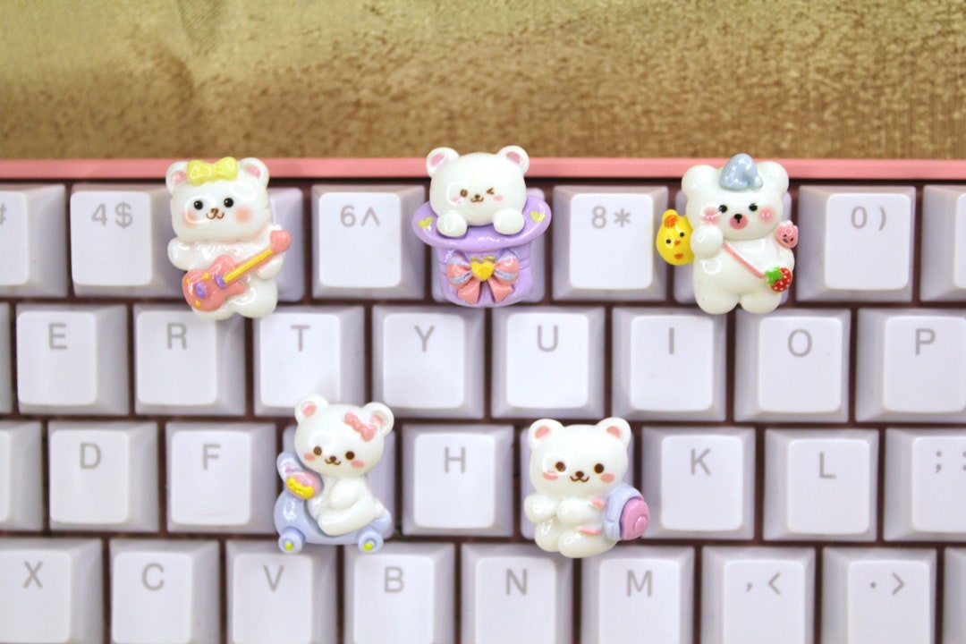 Kawaii Bear Character Keycaps, Honey Keycap, Animal Keycaps, Cute ...