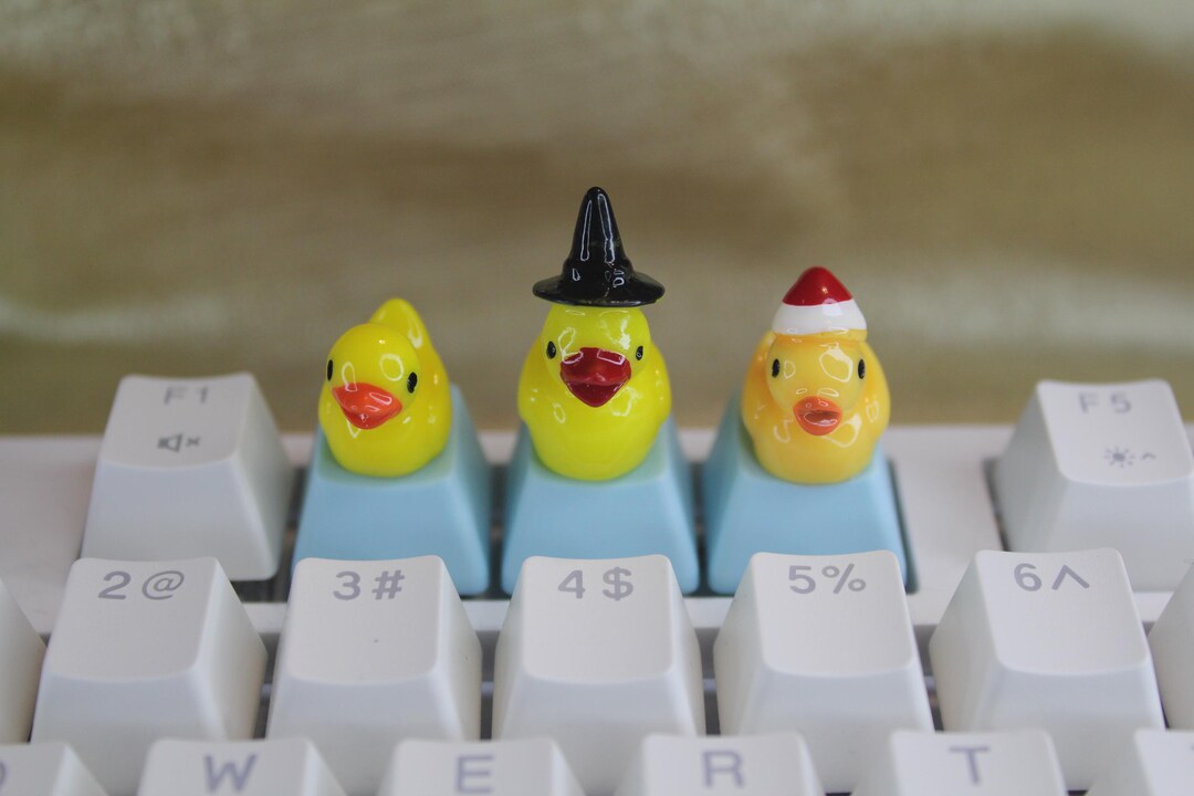 Kawaii Duck Keycaps, Holiday Duck Keycaps, Rubber Duck Keycap 1pc - Etsy