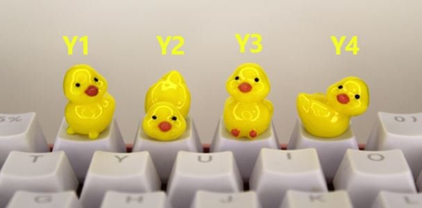 Kawaii Duck Character Keycaps, Goose Keycap, Animal Keycaps, Cute ...