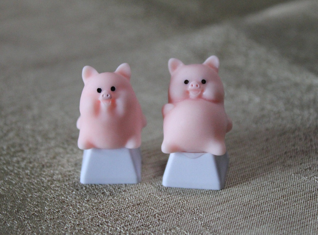Kawaii Pig Character Keycaps, Animal Keycaps, Cute Keycaps - 1pc - Etsy