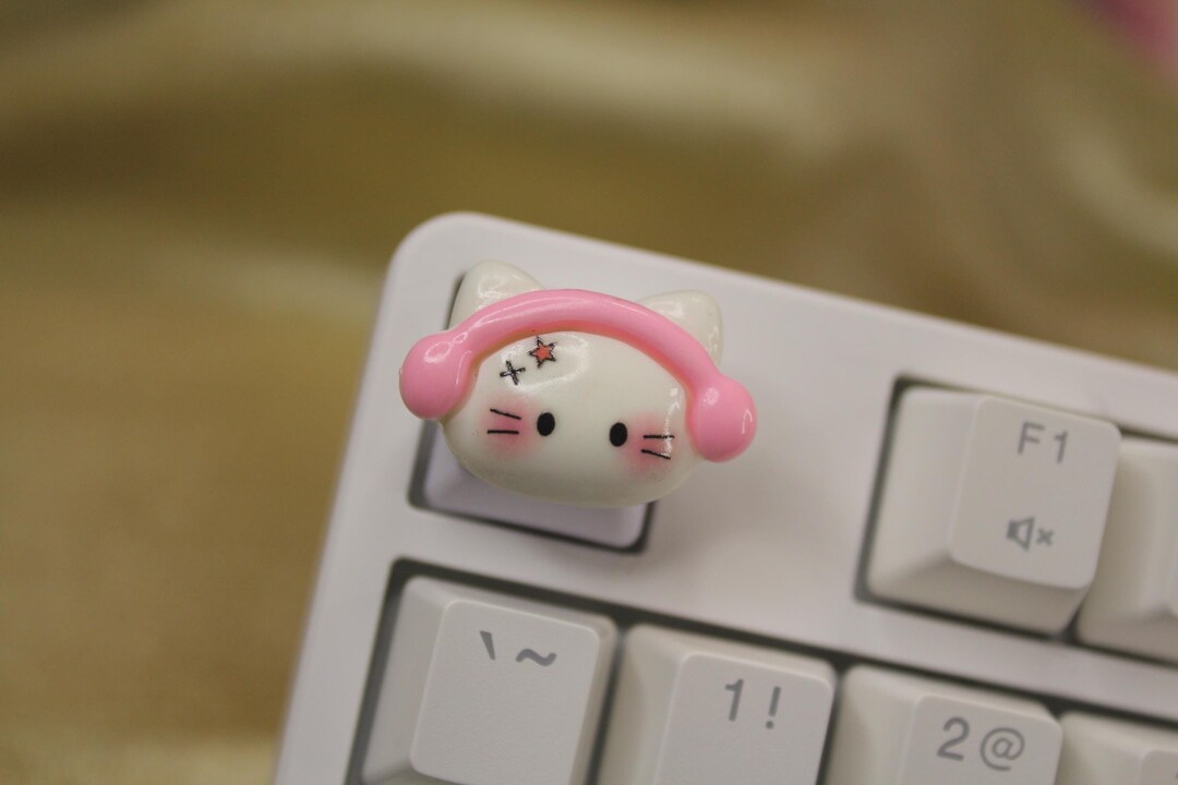 Kawaii Character Keycaps, Kitty Keycaps, DJ Kitty, Headset Kitty ...